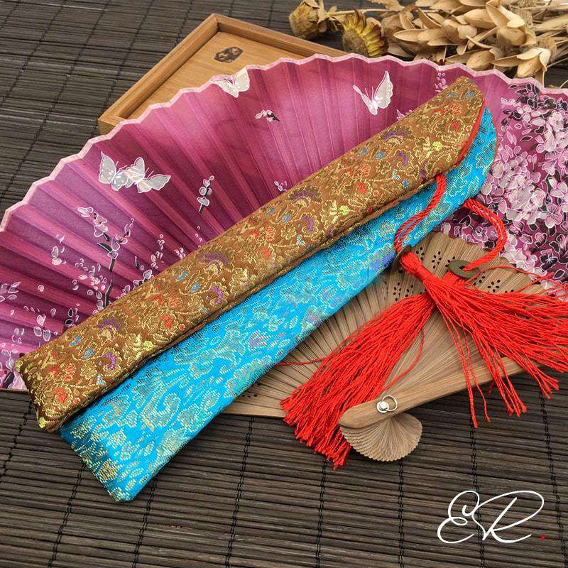 EVENTAIL NOIR ET BAMBOU - L'Eventail Rouge